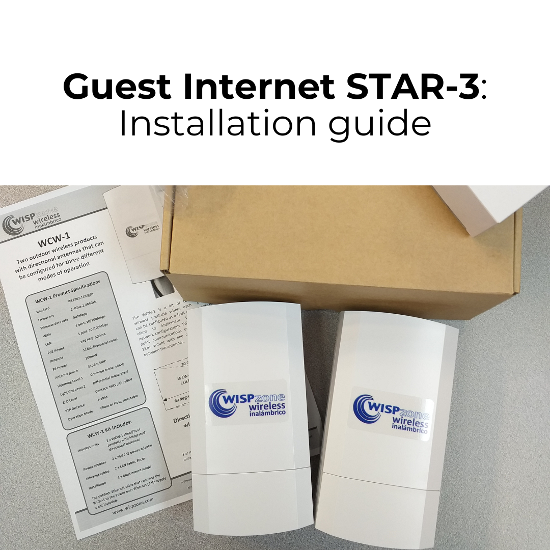 Guest Internet STAR-3 kit: Installation guide - How to provide a commu