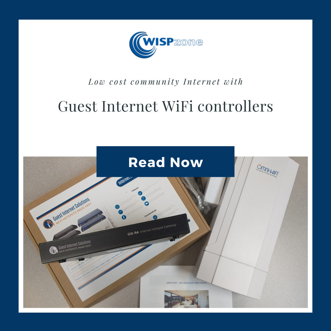 Low cost community Internet with Guest Internet WiFi controllers