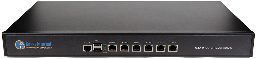 Guest Internet GIS-R10 Dual-WAN Managed WiFi Hotspot Gateway